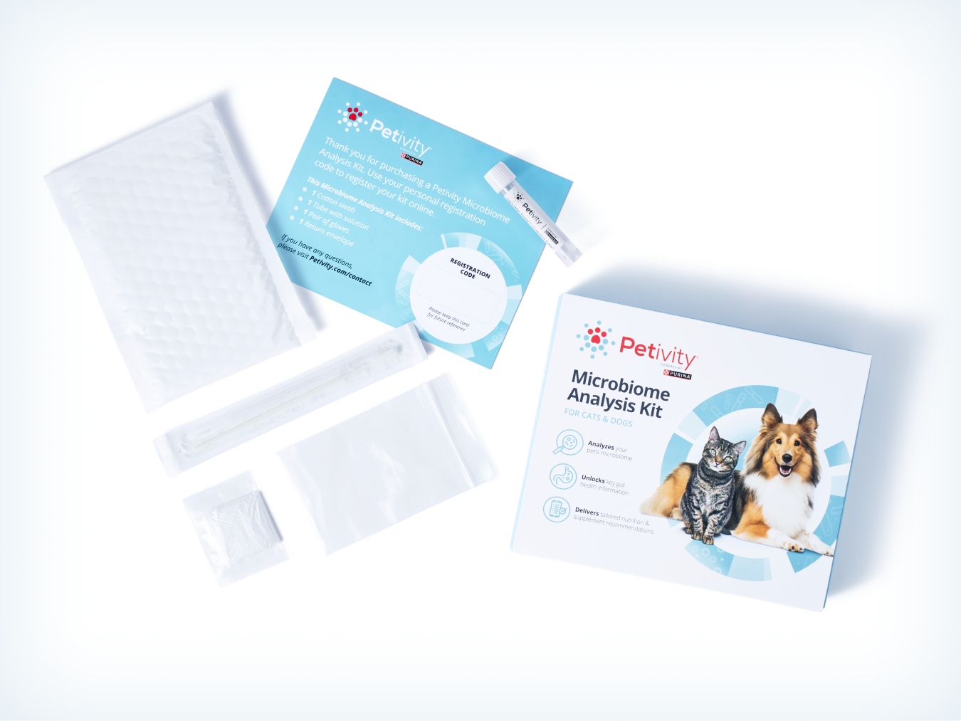 Basic Dog & Cat Microbiome Analysis Kit | Petivity